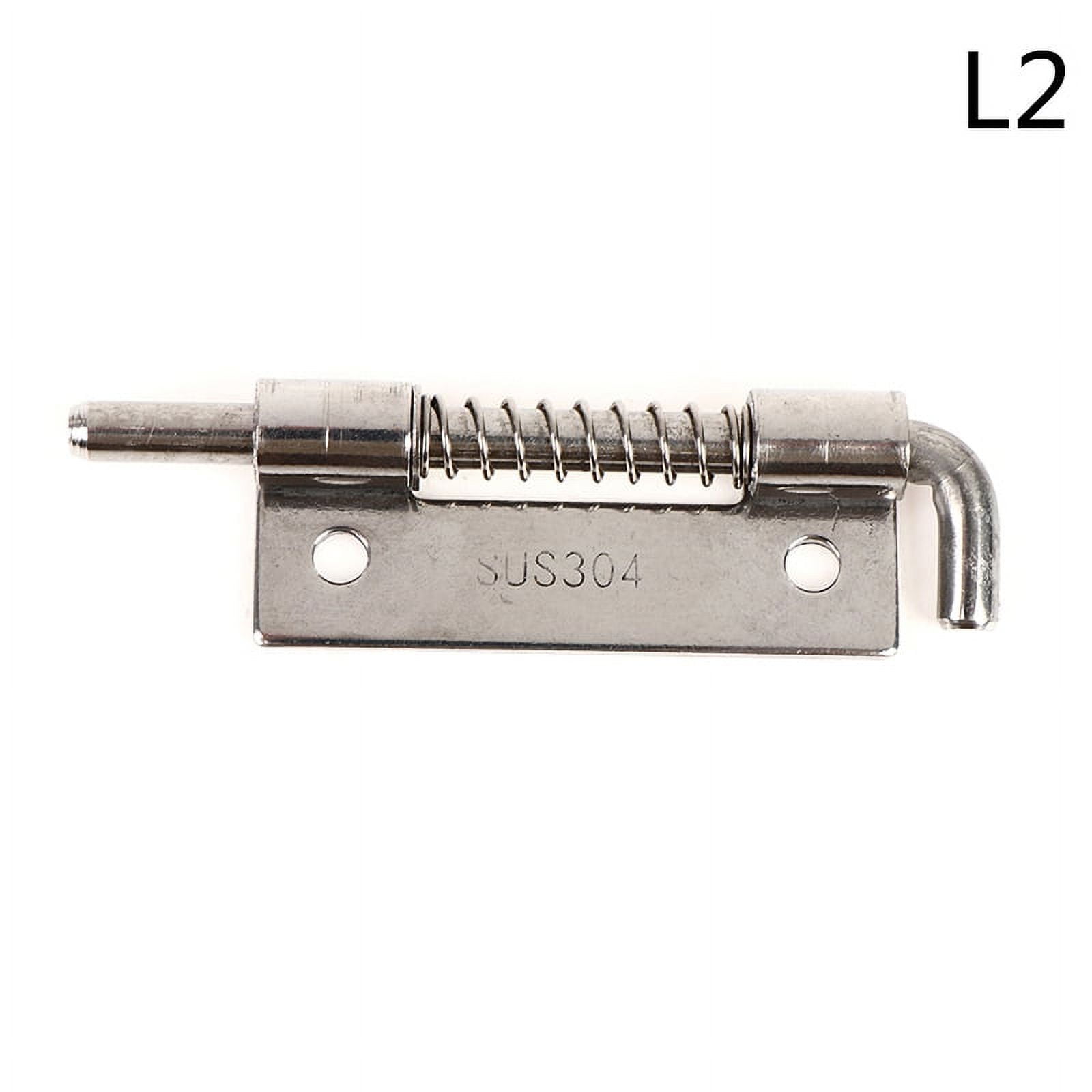 (L Right) 1pc 304 Stainless Steel Loaded Hinge Security Spring Bolt ...