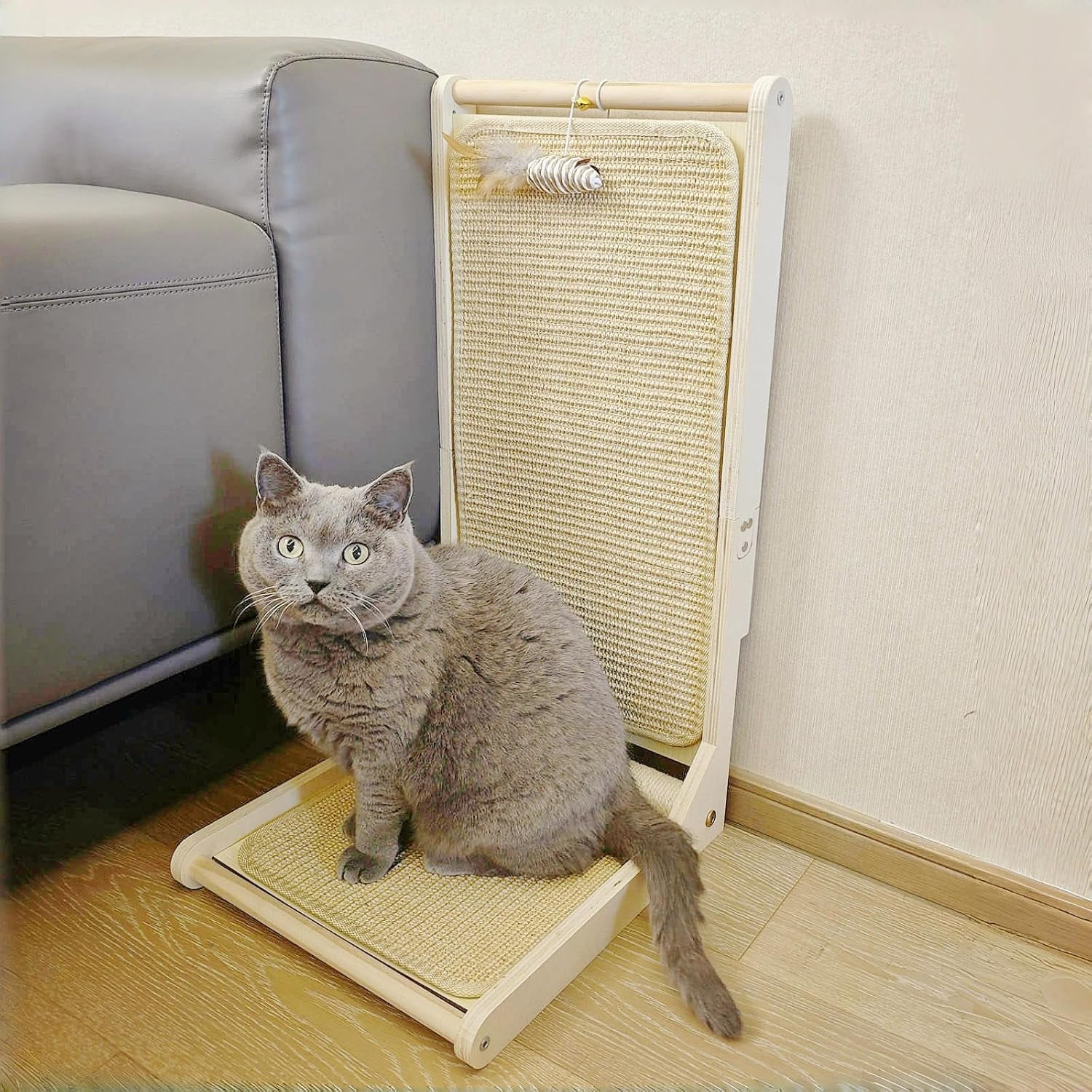 L Shape Cat Scratcher for Indoor Cats, 2 in 1 Cat Wall Scratching Board ...