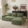 L-Shape Cloud Couch Cup Holders, Modular 104" Cloud Sectional Sofa ...