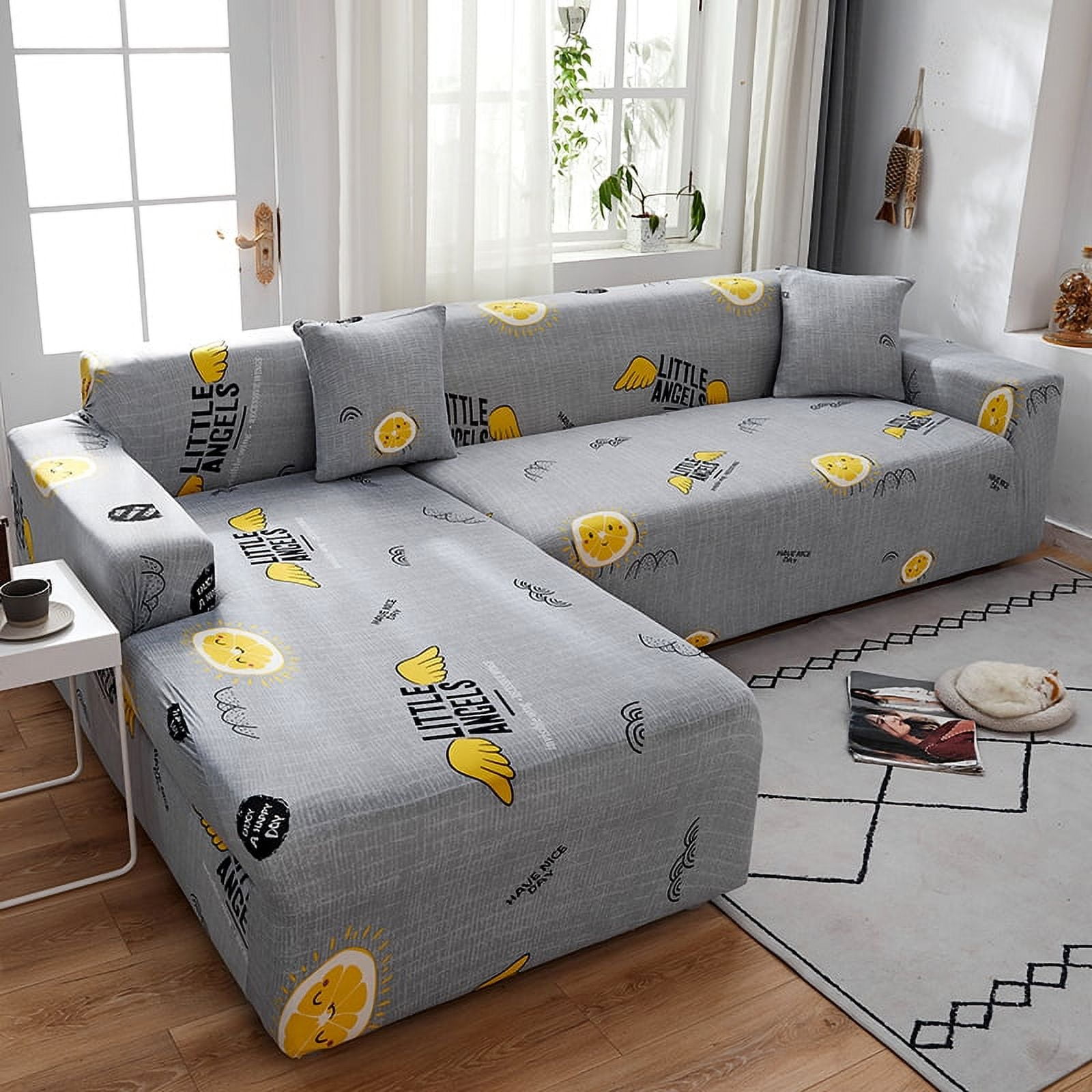 L Shape Corner Couch For Sofa Cover Elastic Couch Cover For Sofa High ...