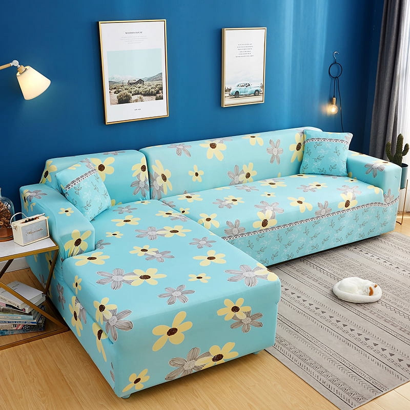 L Shape Corner Couch For Sofa Cover Elastic Couch Cover For Sofa High ...