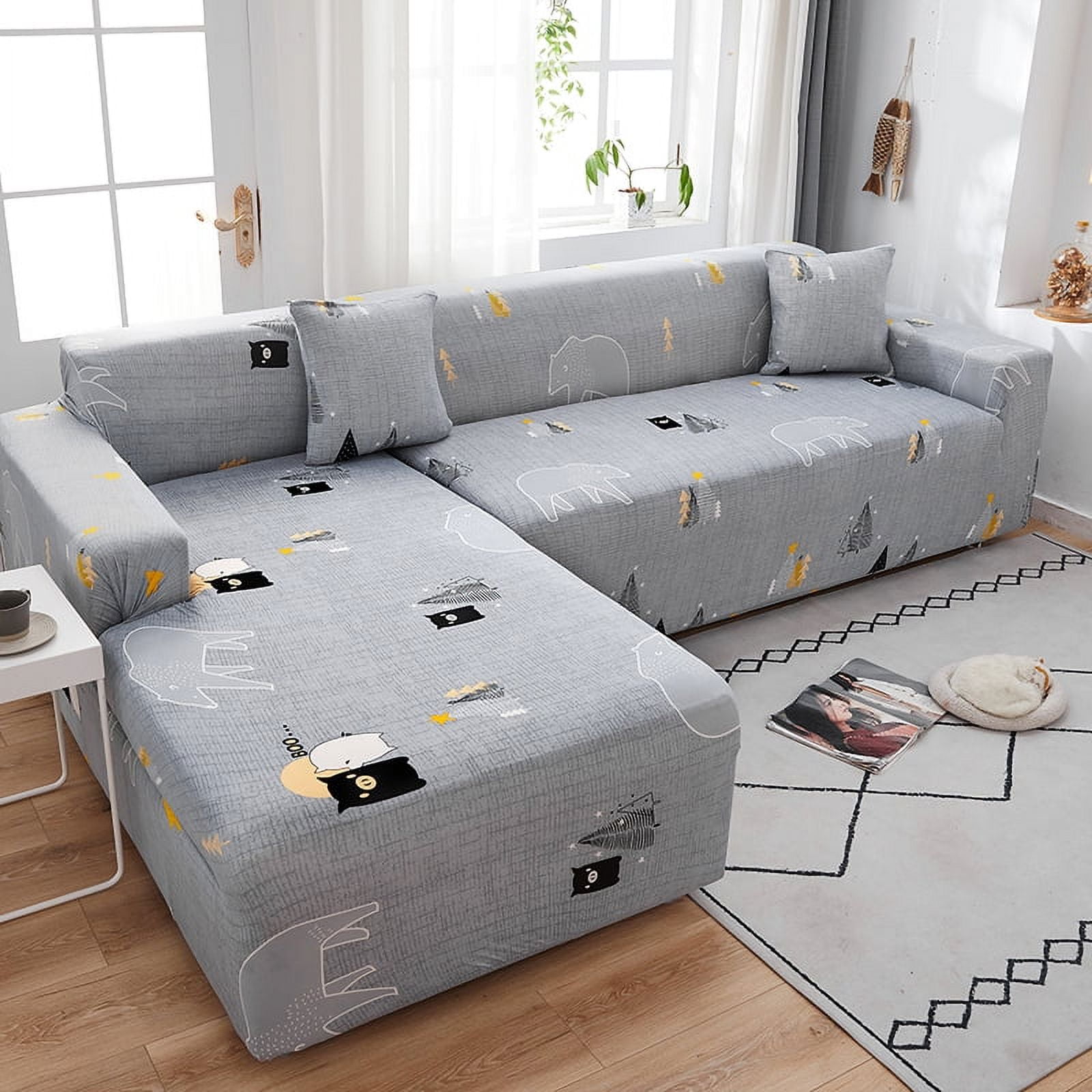 L Shape Corner Couch For Sofa Cover Elastic Couch Cover For Sofa High ...