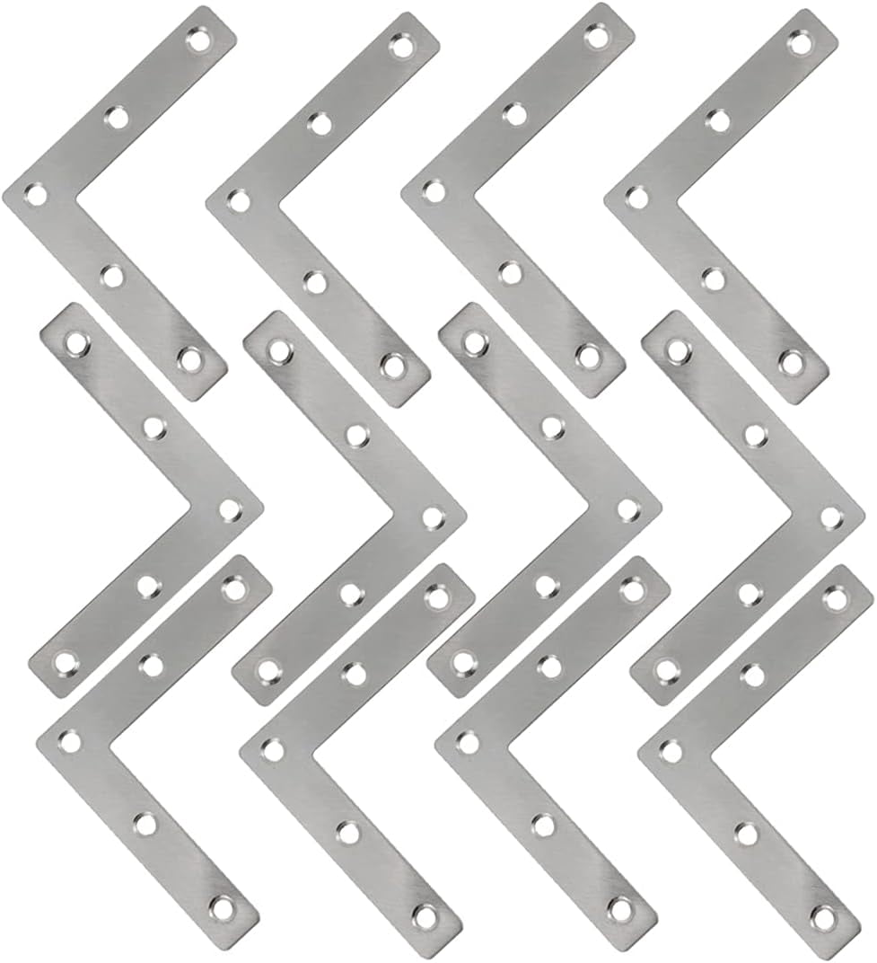 L Shape Flat Bracket Stainless Steel Flat Corner Angle Bracket Plates ...