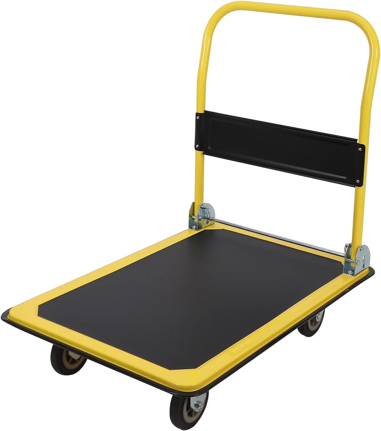 L-Shape Flatbed Cart, Heavy Duty Dolly Cart with Wheels 660 lbs ...