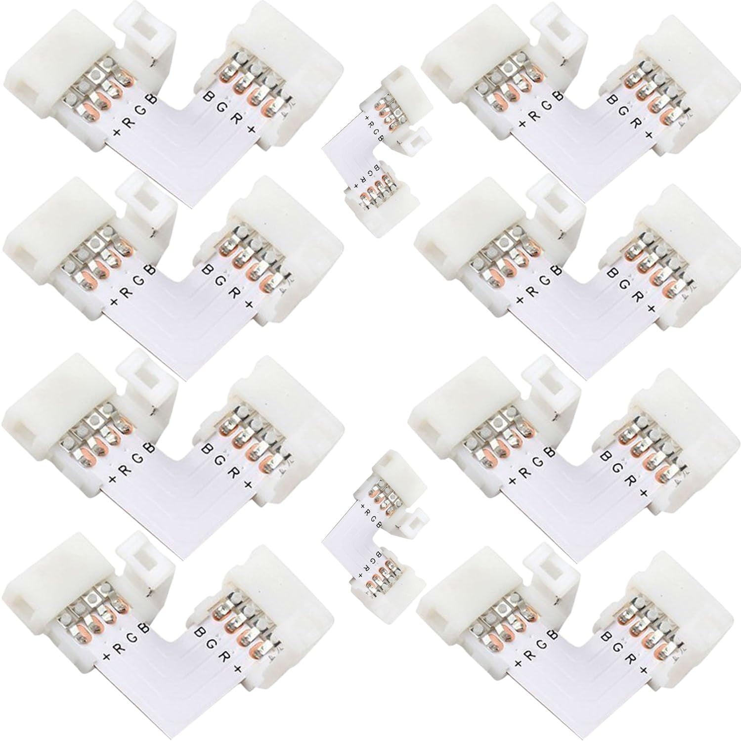 L Shape LED Connectors for Smd Rgb Led Strips, Dual Purposes Kit Solid ...
