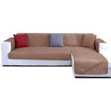 L Shaped Sofa Slipcover, Reversible Sectional Couch & Chaise Lounge ...