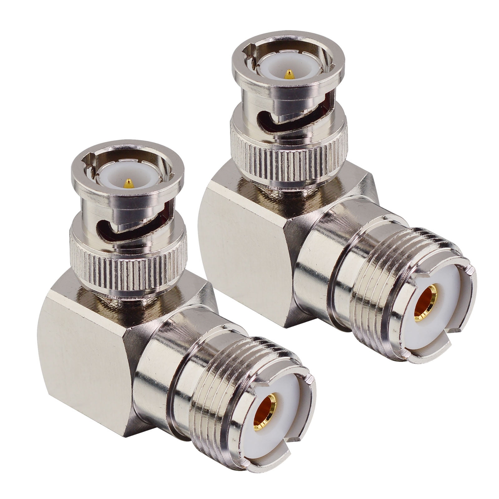 L Shape UHF to BNC Connector BNC Male to UHF Female Connector BNC to UHF Right Angle Coax ...