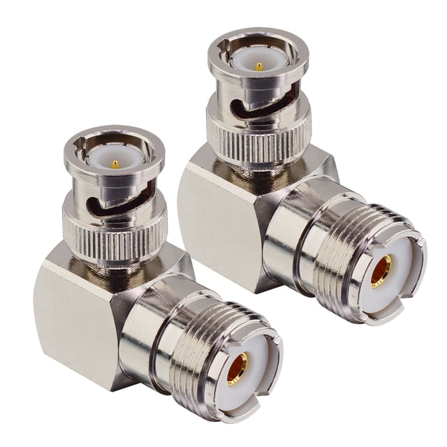 L Shape UHF to BNC Connector BNC Male to UHF Female Connector BNC to ...