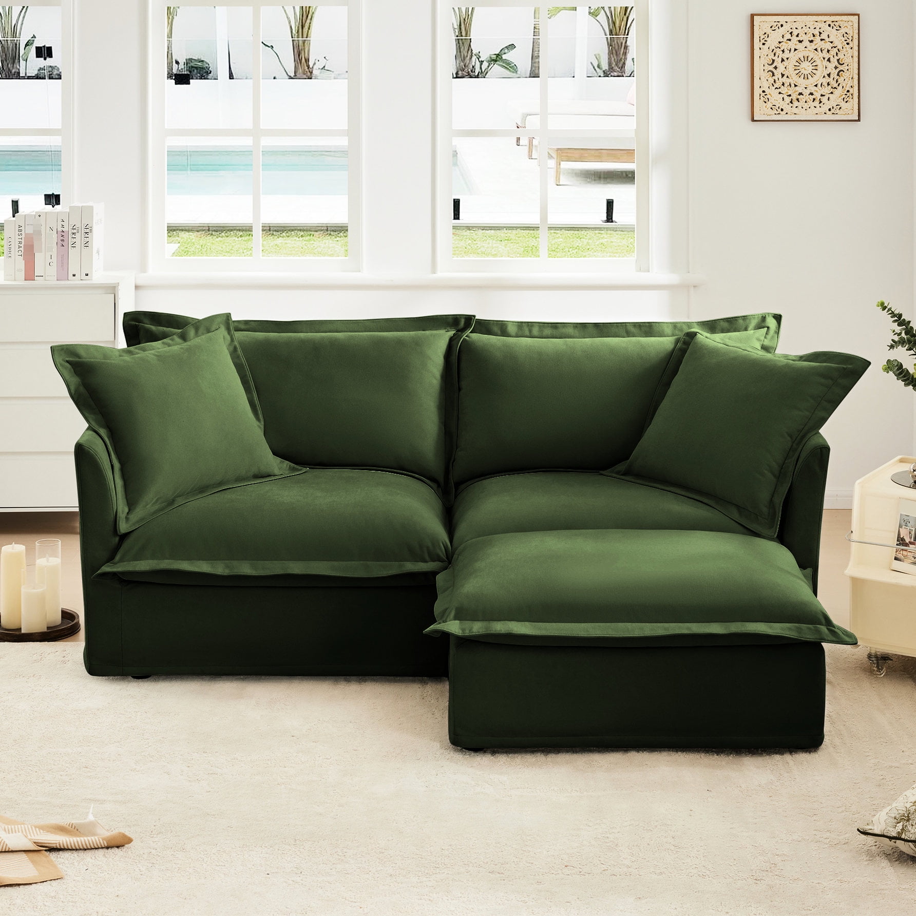 L Shaped 2 Seater Sofa, Removable Cover, Flexible Combinations ...