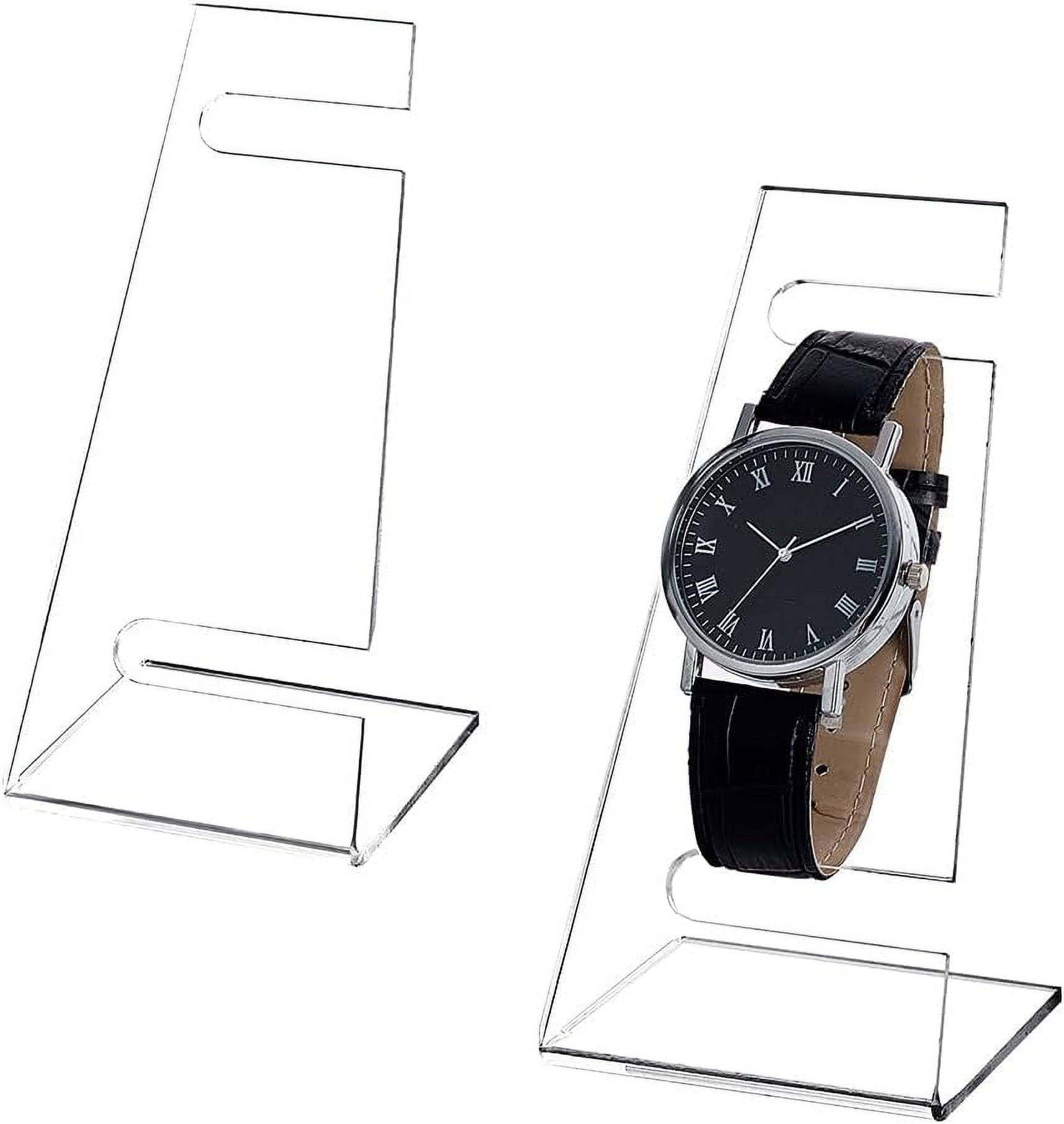 L Shaped Acrylic Watch Display Stands Clear 6.35x6.4x12.9cm - Walmart.com