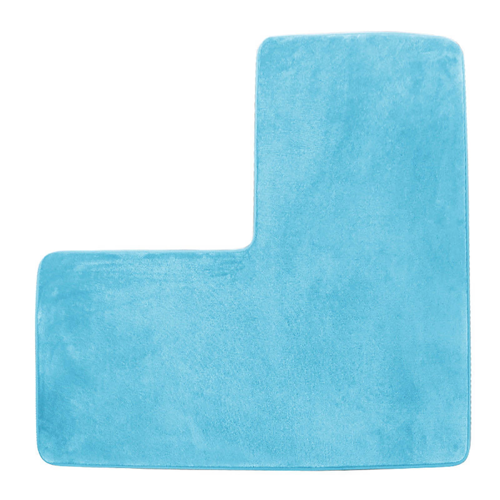 L-Shaped Bath Mat Bathroom Floor Rug Water Absorbent Soft Bath Rugs Non ...
