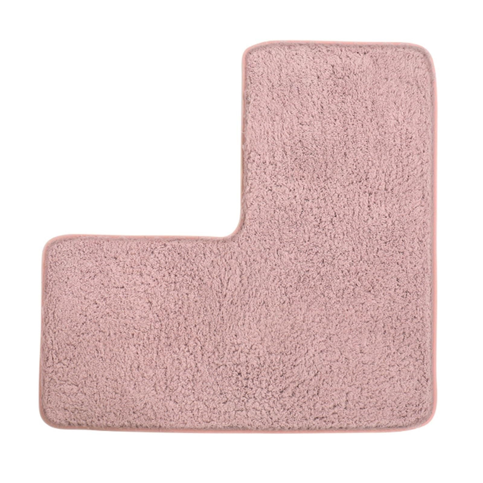 L-Shaped Bath Mat, Corner Bath Mat, Washable Carpet,Water Absorbent ...