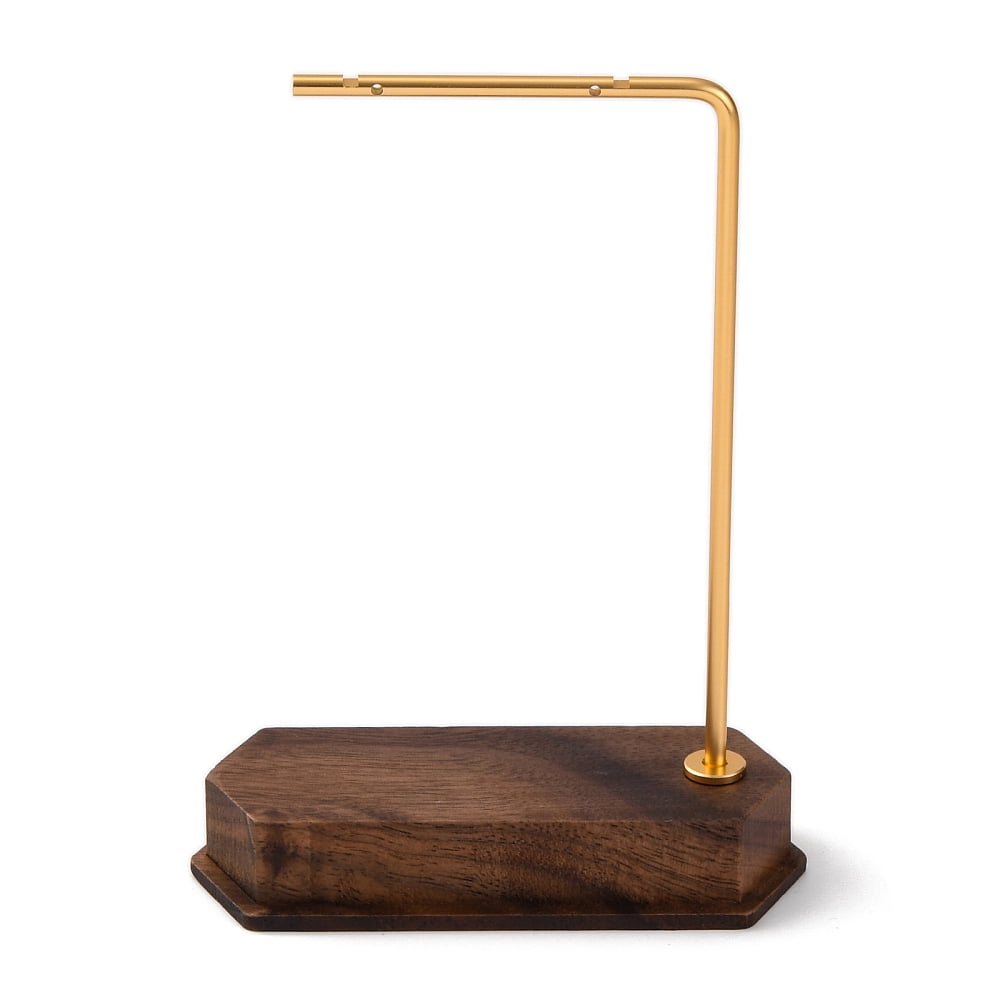 L Shaped Brass Bar & Wood Earring Organizer Display Racks for Earrings ...