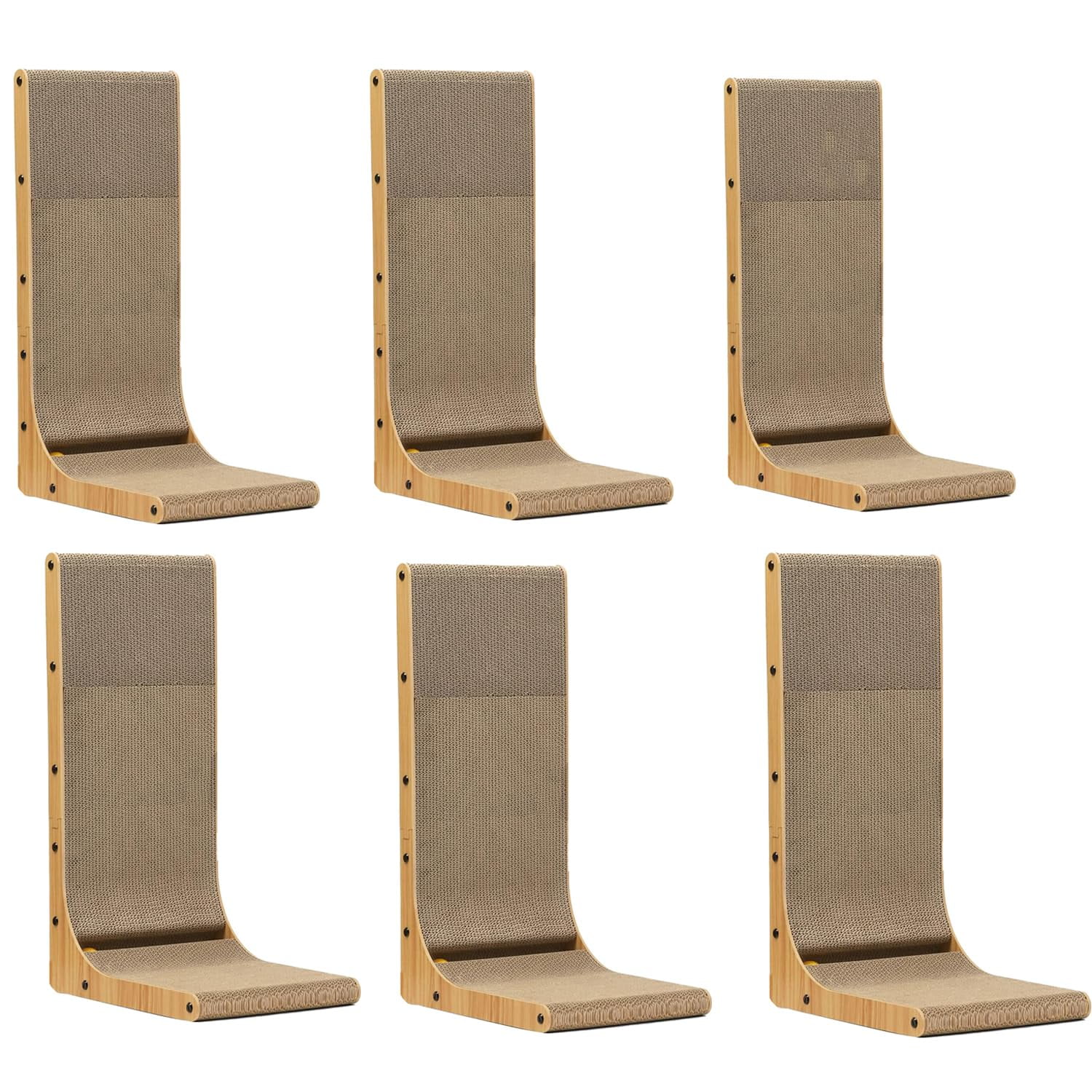 L Shaped Cat Scratcher Board, 23.6 Inches Tall Scratching Post for Big ...