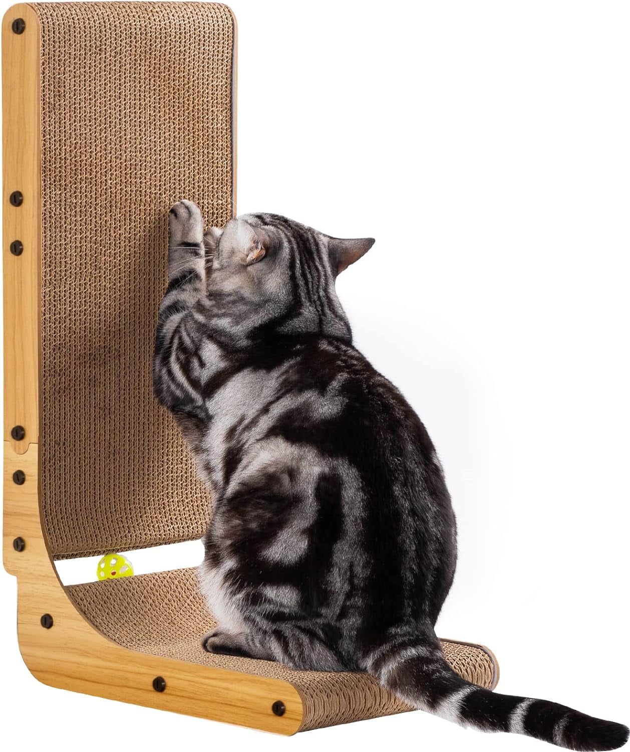 L Shaped Cat Scratching Post, 26.8 Inch Cat Scratching Post for Indoor ...