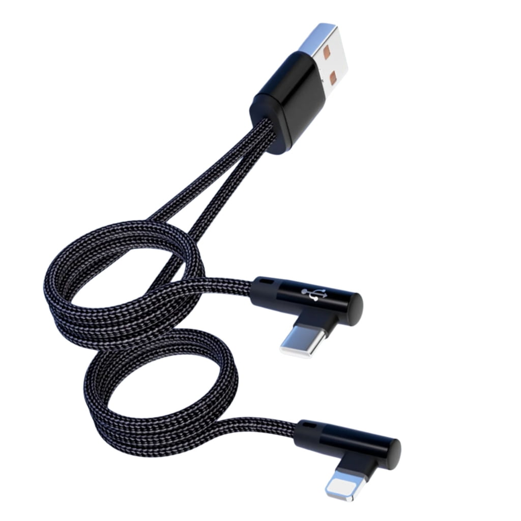 L Shaped Chargers Cable Type C and 8Pin Fast speed Charging Data ...