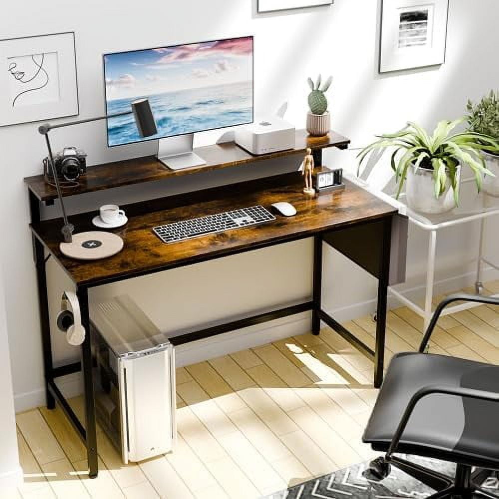 L Shaped Computer Desk 55 inch Home Office Desks Writing Gaming Desk ...