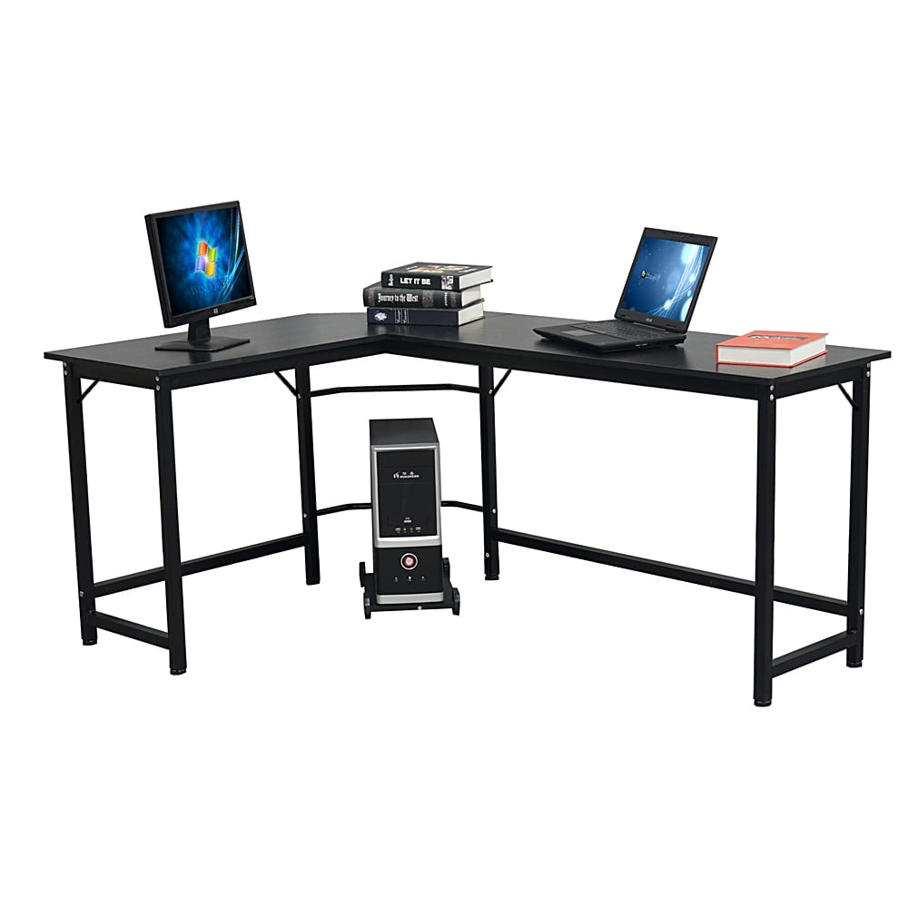 Industrial L-Shaped Computer Desk with CPU Stand - Australia | Ubuy