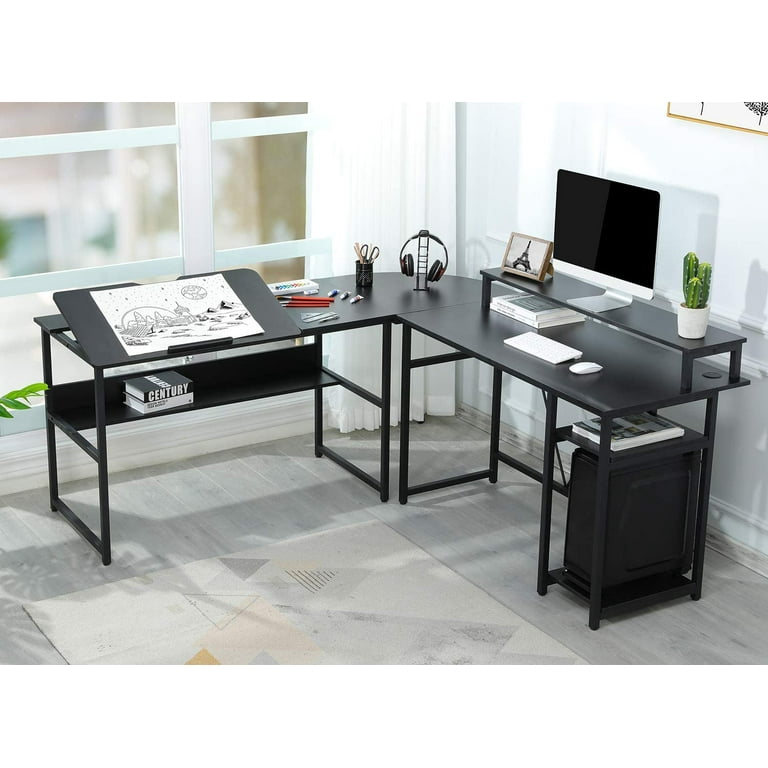 L Shaped Drafting Desk