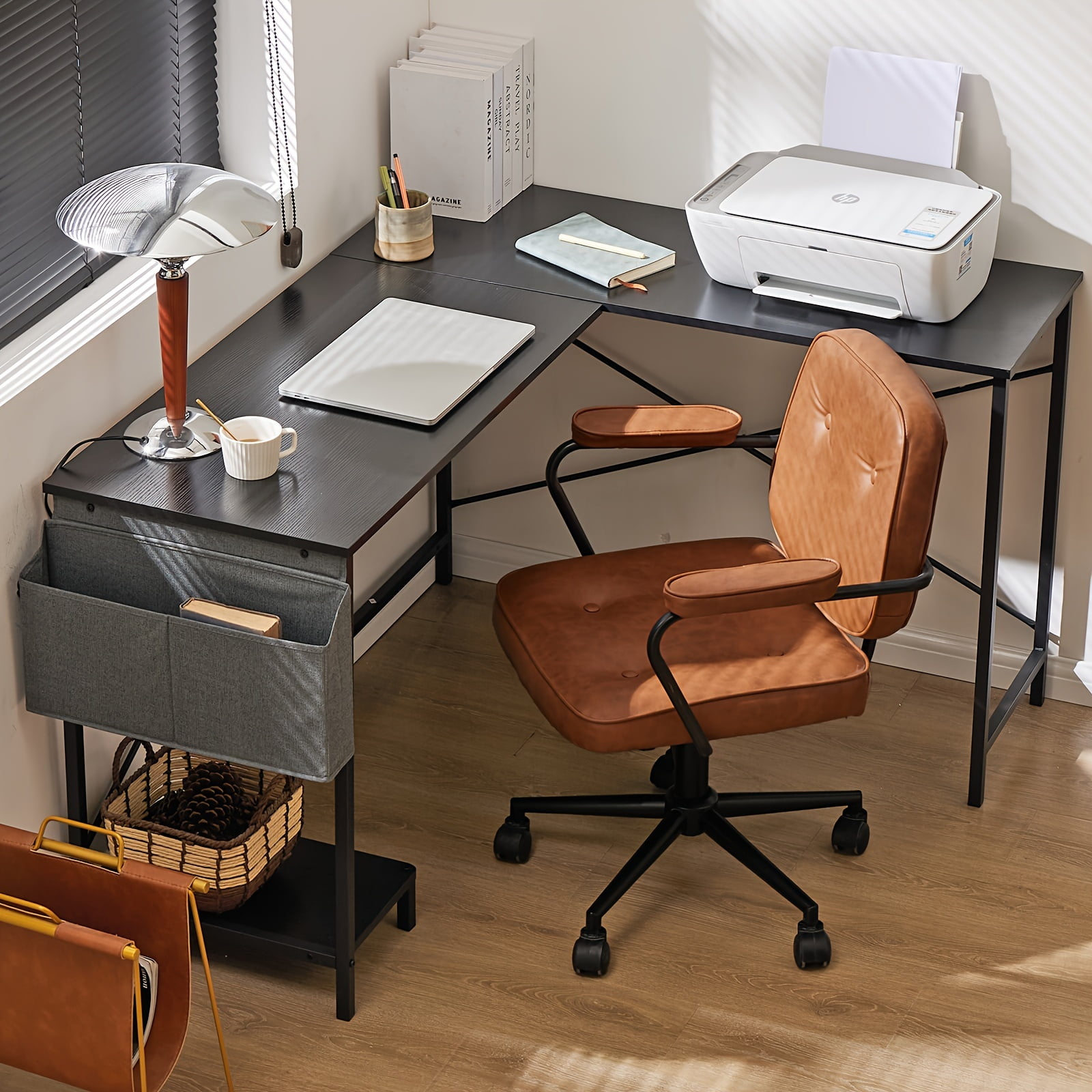 L Shaped Computer Desk - Gaming Table Corner Desk 50 Inch PC Writing ...