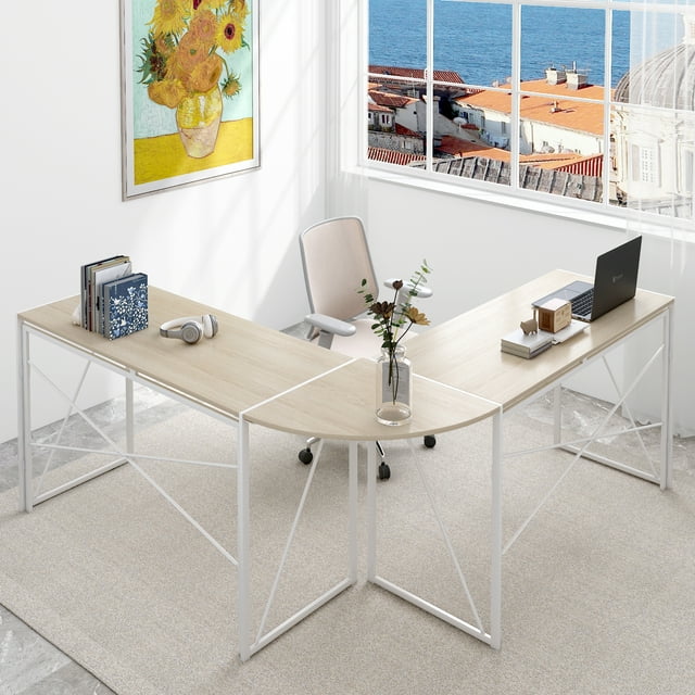L-Shaped Computer Desk, Industrial Office Corner Desk - Split Into 2 ...