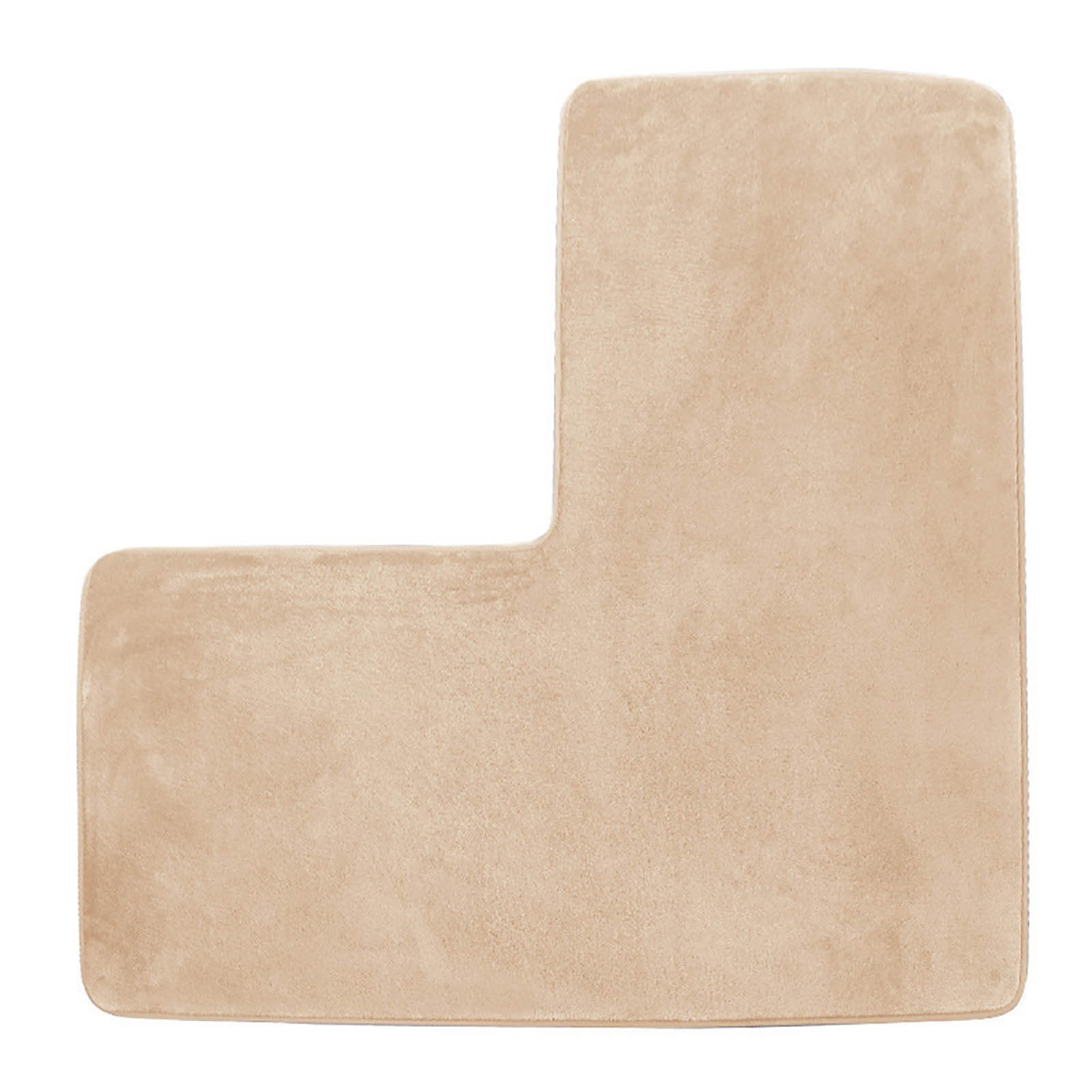 L-Shaped Corner Bath Mat - Plush Water Absorbent Bathroom Rug, Non ...