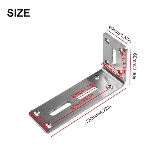 L-Shaped Corner Brackets Shelves Support 90 Degree Angle Bracket ...