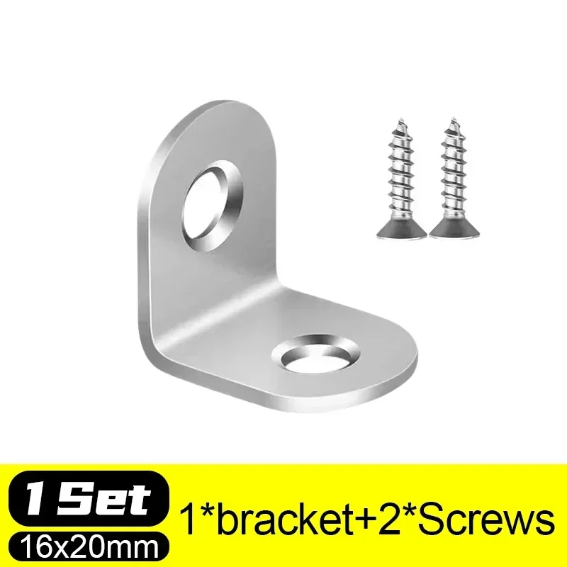 L Shaped Corner Brackets Stainless Steel Bracket Fastener 90 Degree ...
