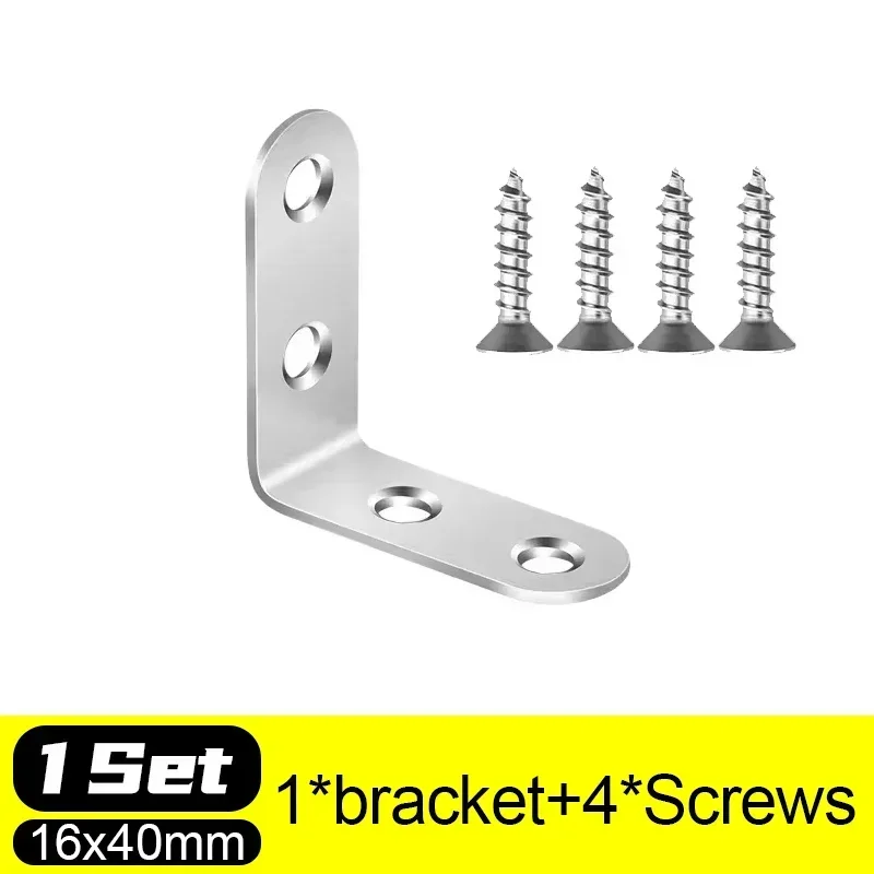 L Shaped Corner Brackets Stainless Steel Bracket Fastener 90 Degree ...