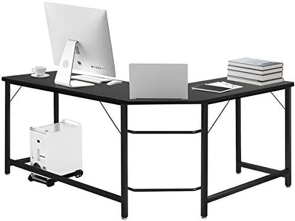 L-Shaped Corner Computer Desk 66 Inch Home Office Desk PC Laptop Study ...