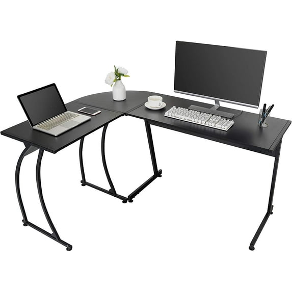 L-Shaped Corner Computer Desk Modern Gaming PC Study Table Writing ...