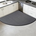 L-Shaped Corner Kitchen Rug - Non-Slip, 3D Woven Linen-Like Fabric ...