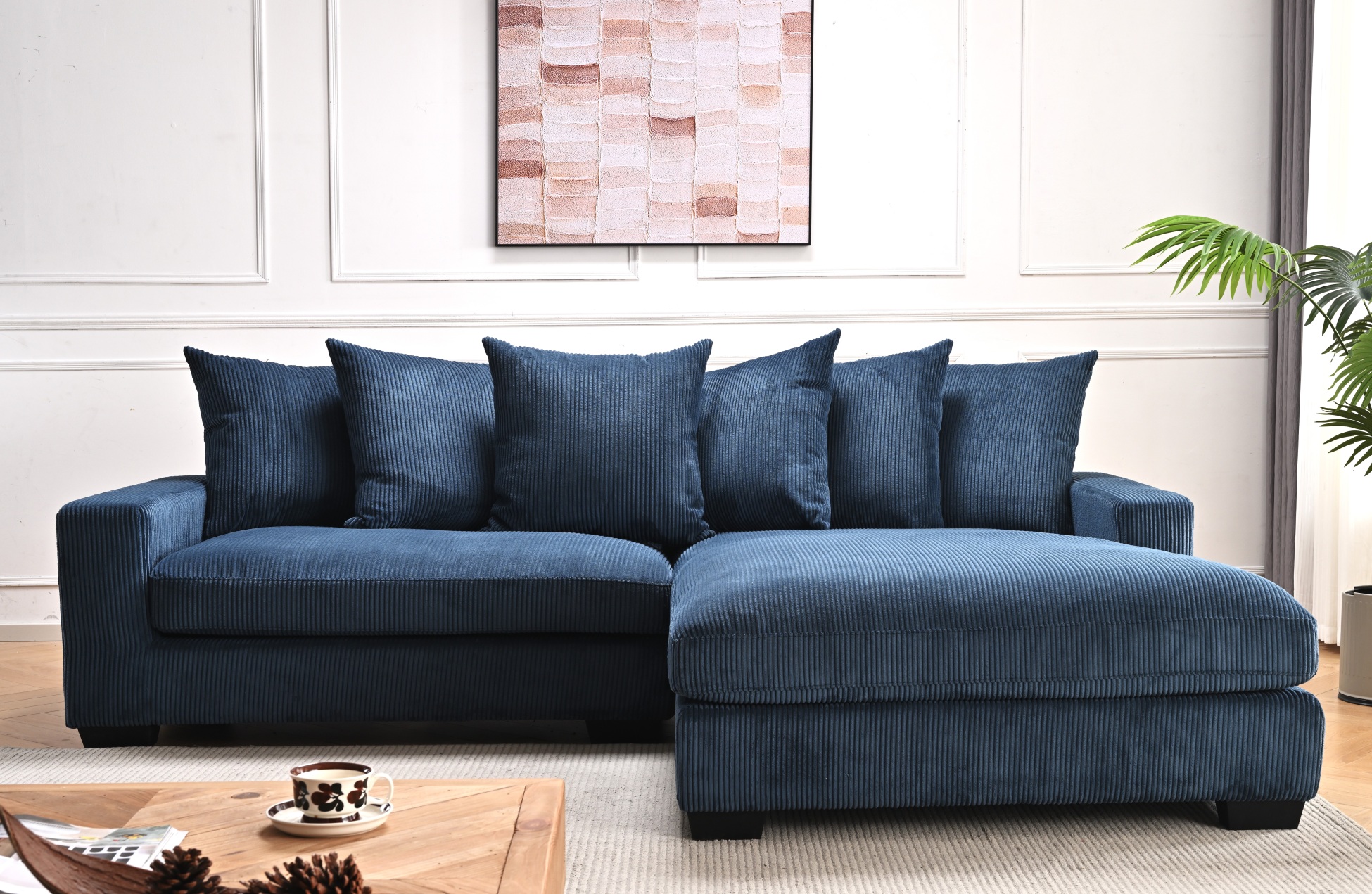 L Shaped Couch, Sectional Sofa Couch Upholstered Couches, Deep Seat ...