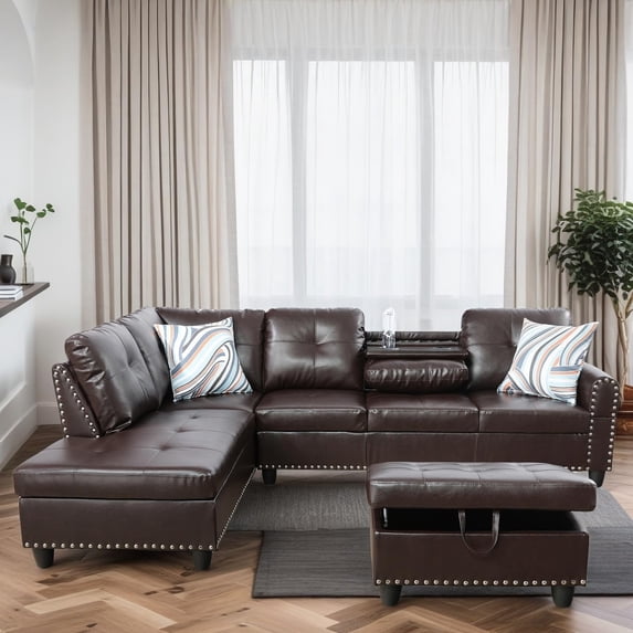 L Shaped Couches for Living Room, Sectional Couch Living Room Furniture ...