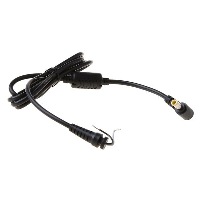 L Shaped DC Power Male Plug Jack to Bare Wire Open End Pigtail Power ...