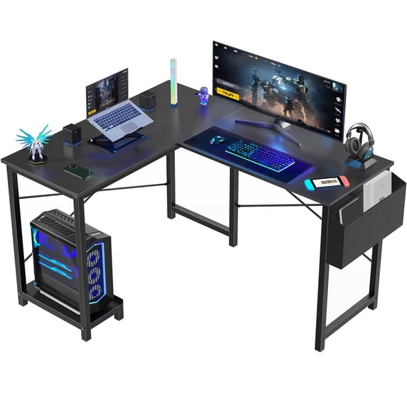 Parcus, L Shaped Desk, 50 Inch Reversible Corner Computer Desk with ...