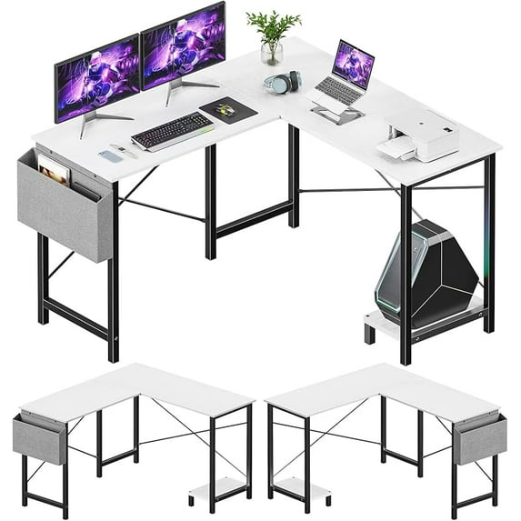L Shaped Desk - Computer Desk Corner Desks Gaming Desk PC Table with ...