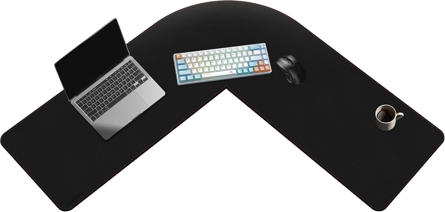 L Shaped Desk Mat 39.4"(L) x 39.4"(S) x 13"(W), Computer Corner Desk ...