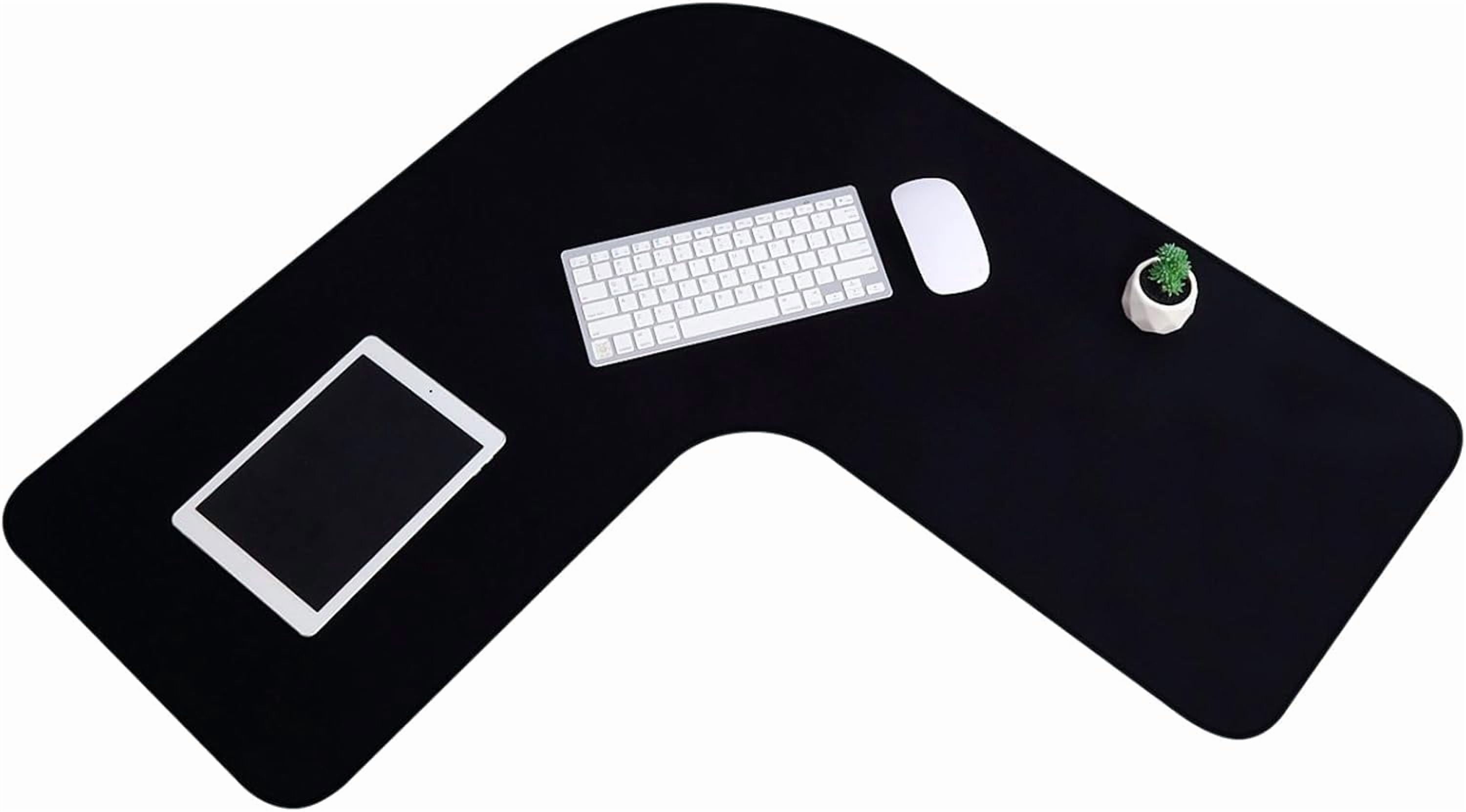 L Shaped Desk Mat Corner Mouse Pad Waterproof Large Rubber for Office ...