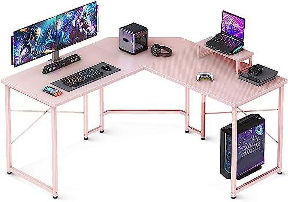 L Shaped Desk for Small Space Home Office 47 Inch L Shaped Gaming Desk ...