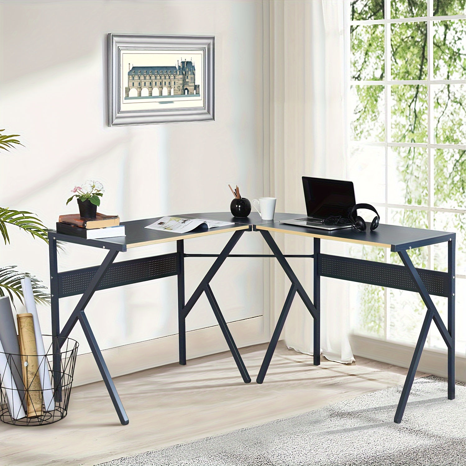 L-Shaped Desks for Home Office,Corner Computer Desk for Small Spaces ...