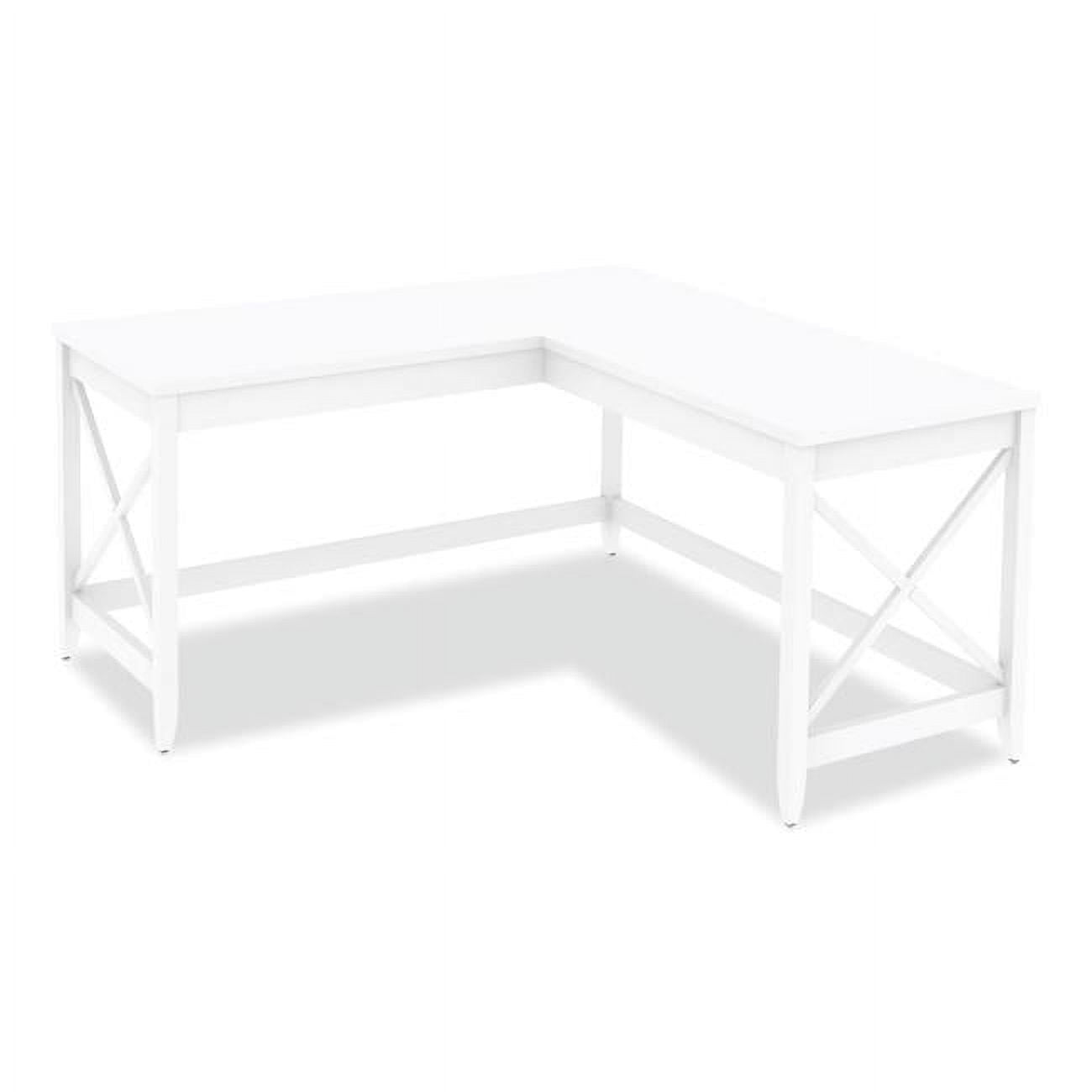 L-Shaped Farmhouse Desk - 59 x 59 x 29.53 in. - White - Walmart.com