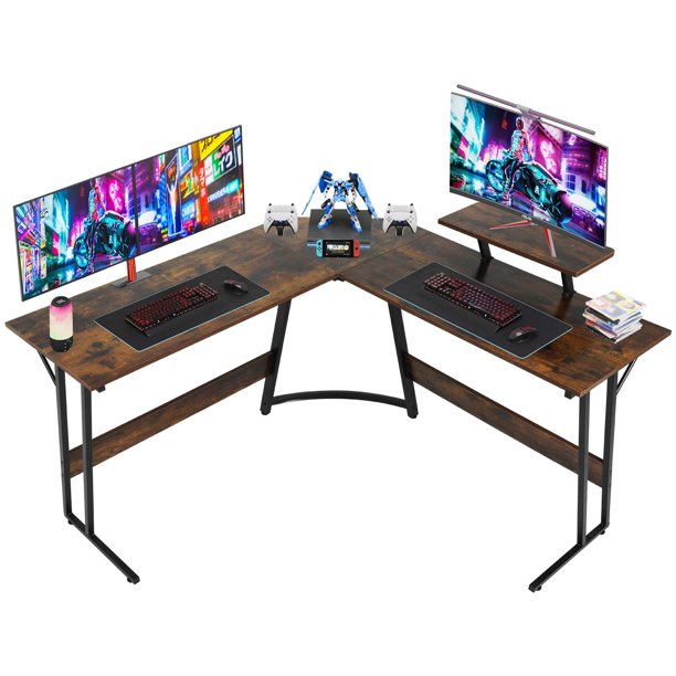 L-Shaped Gaming Desk 50 Inches Corner Computer Desk, Home Office Desk ...