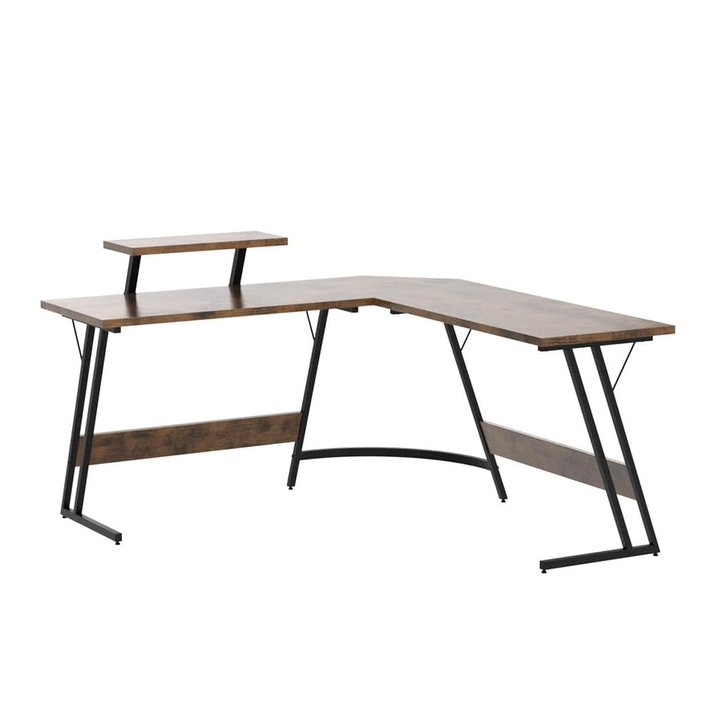 L Shaped Gaming Desk Computer Corner Desk PC Gaming Desk Table with ...