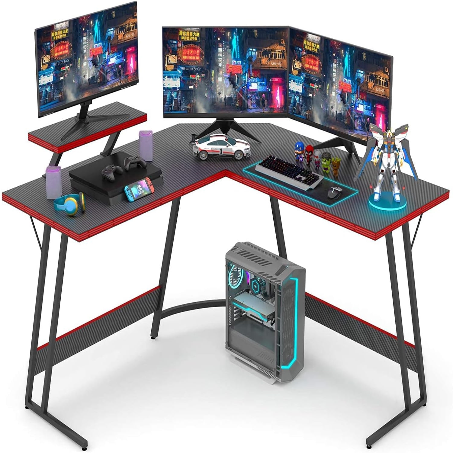 L Shaped Gaming Desk Computer Desk 51\u201D Office Corner Desk with ...