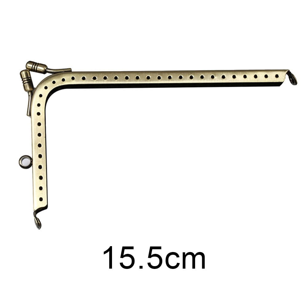 L-Shaped Kiss Clasp Lock - Metal Bronze Purse Frame for DIY Accessory ...