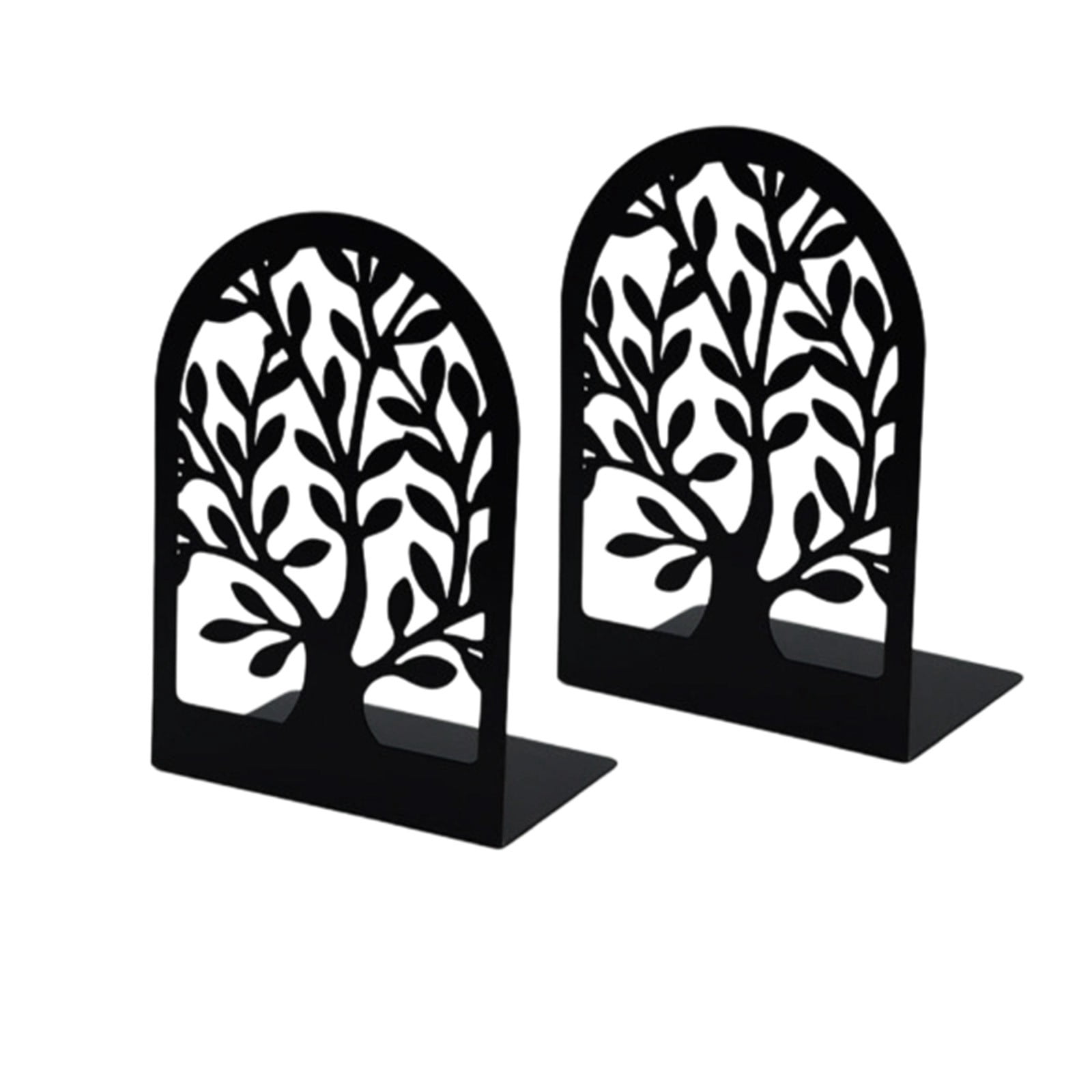 L-Shaped Metal Book Ends, 2Pcs Sturdy Book Supports for Home Office ...