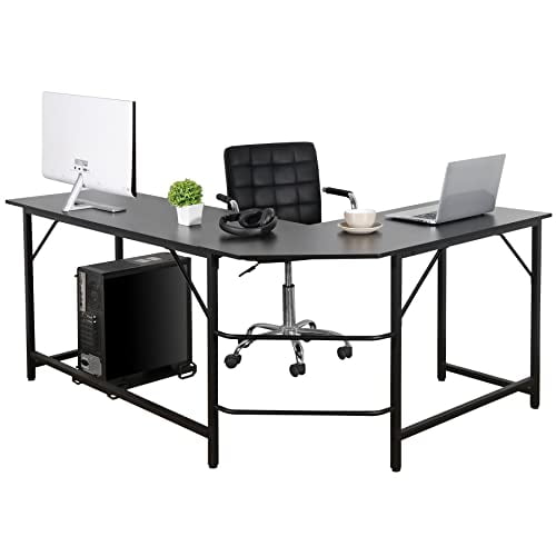 L-Shaped Office Desk Corner Computer Desk Gaming Gamer Table ...