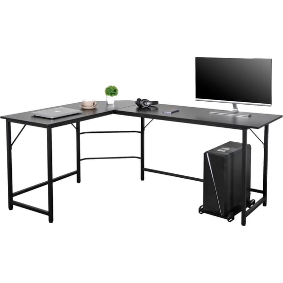 L-Shaped Office Desk Corner Computer Desk Gaming Gamer Table ...