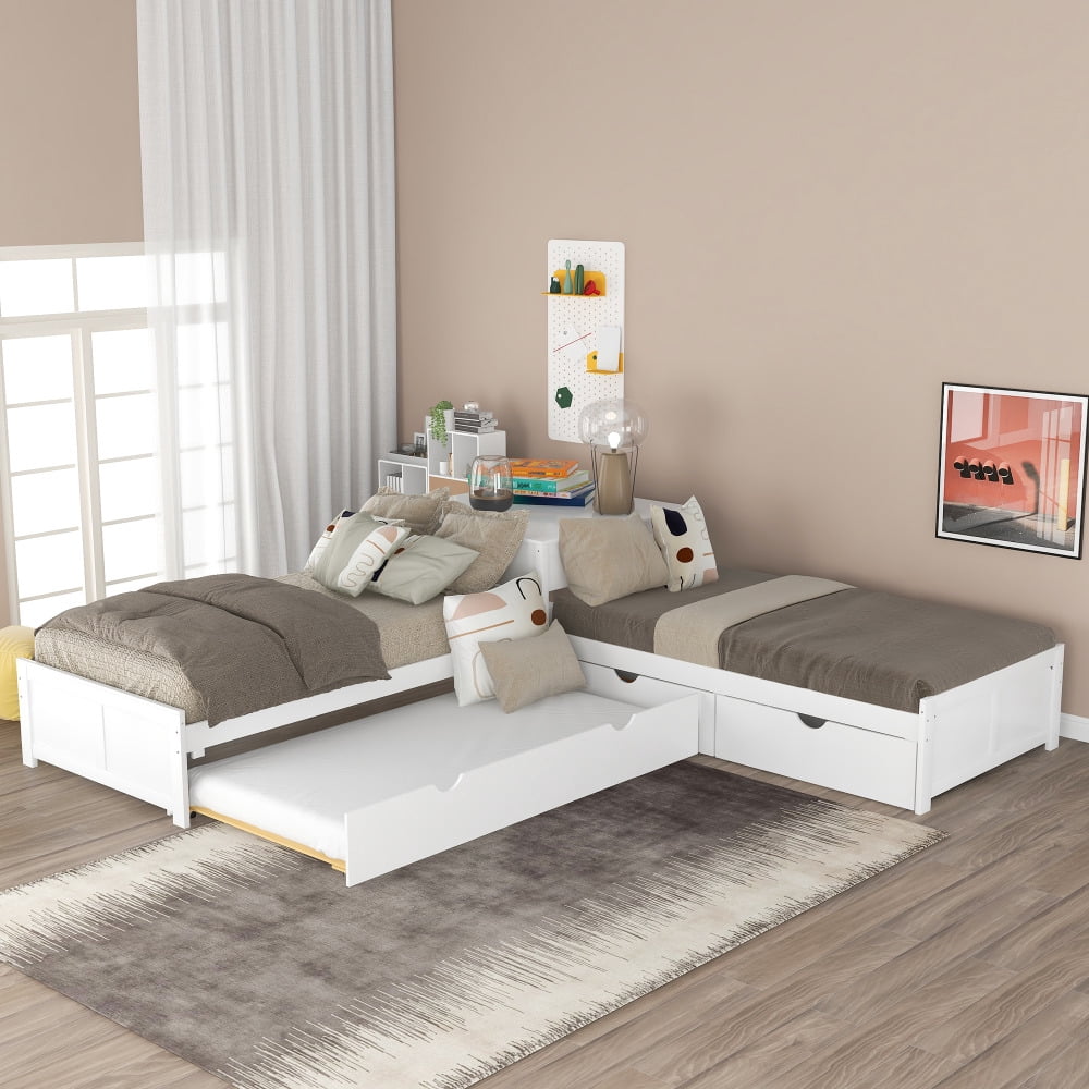 L Shaped Bed With Trundle